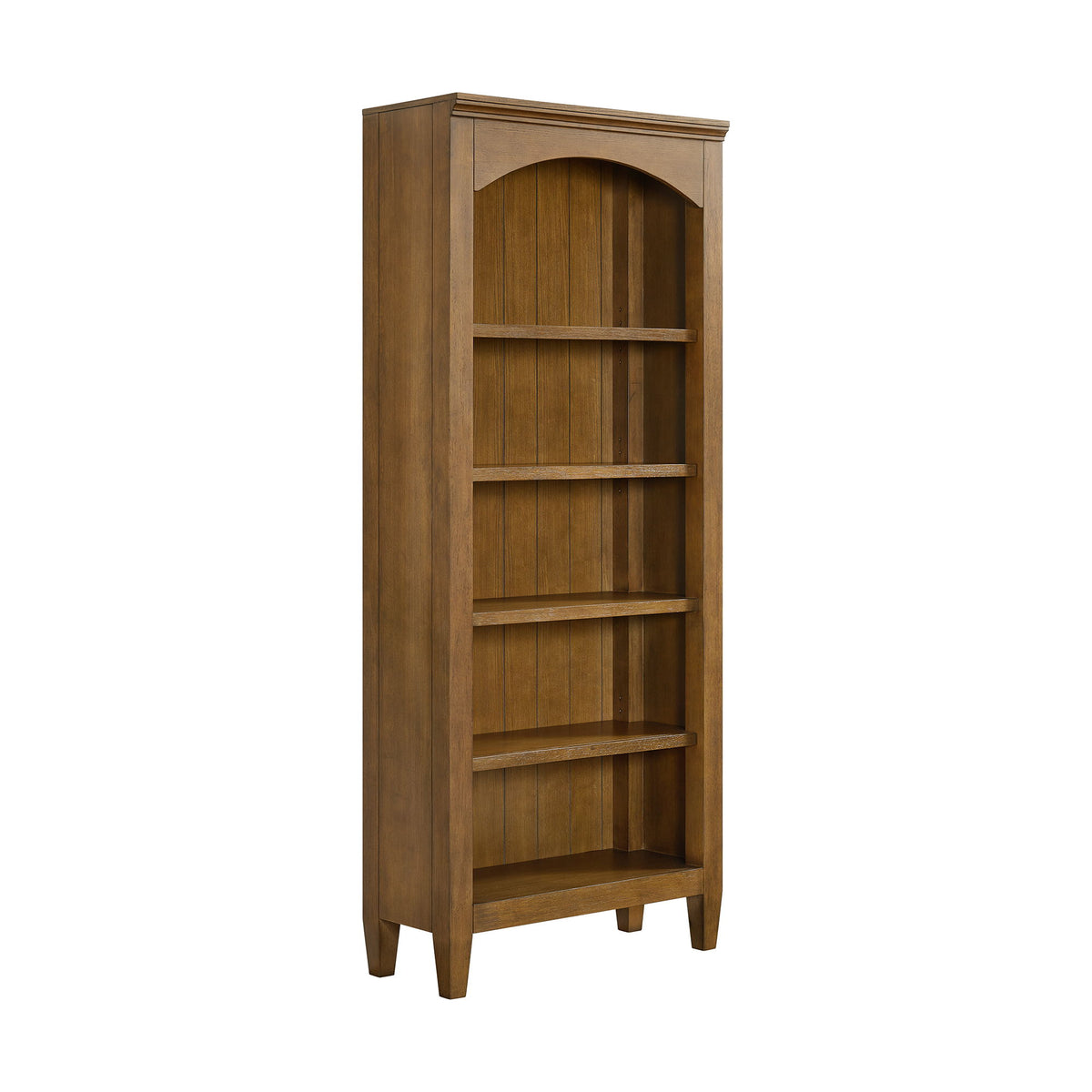 Portico - Open Bookcase - Brown Oak — Brother's Outlet