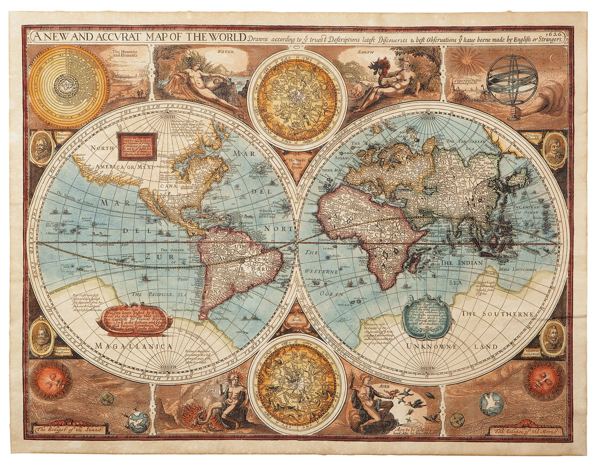 30x40 Small - World Map - Light Brown — Brother's Outlet