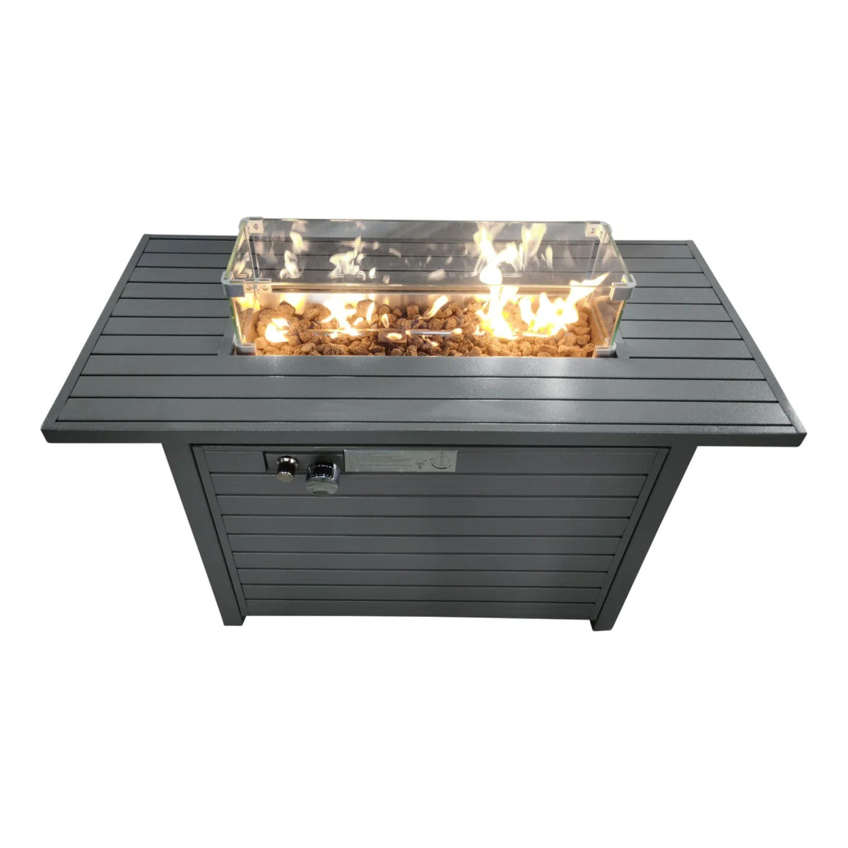 Propane Fire Pit Table With Lid - Gray — Brother's Outlet